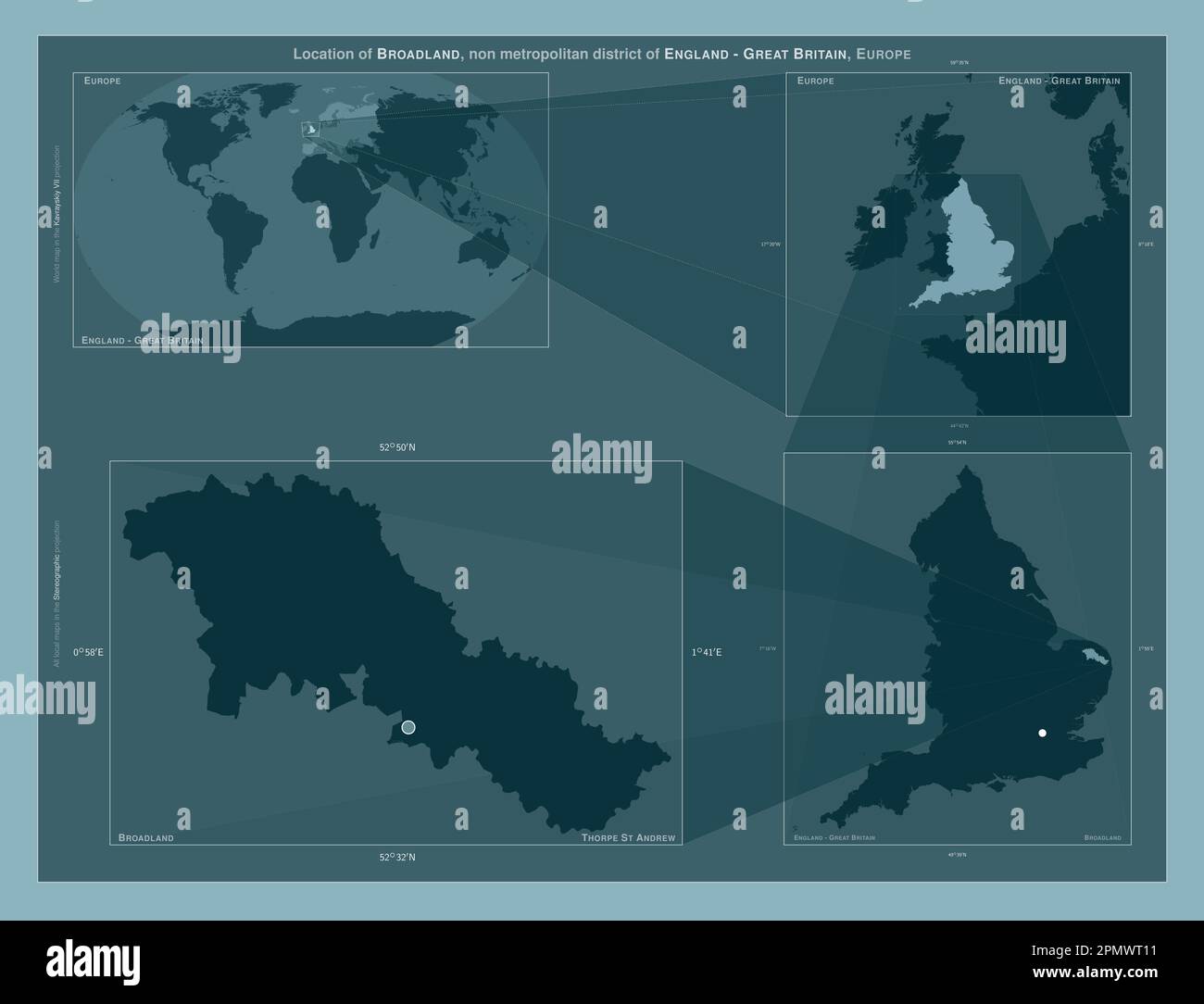 Broadland, non metropolitan district of England - Great Britain ...