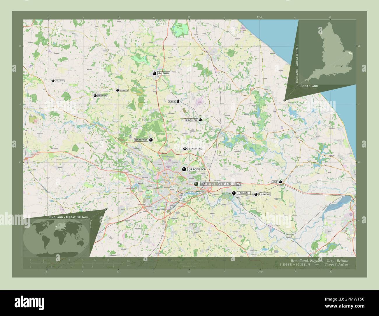 Broadland, non metropolitan district of England - Great Britain. Open ...