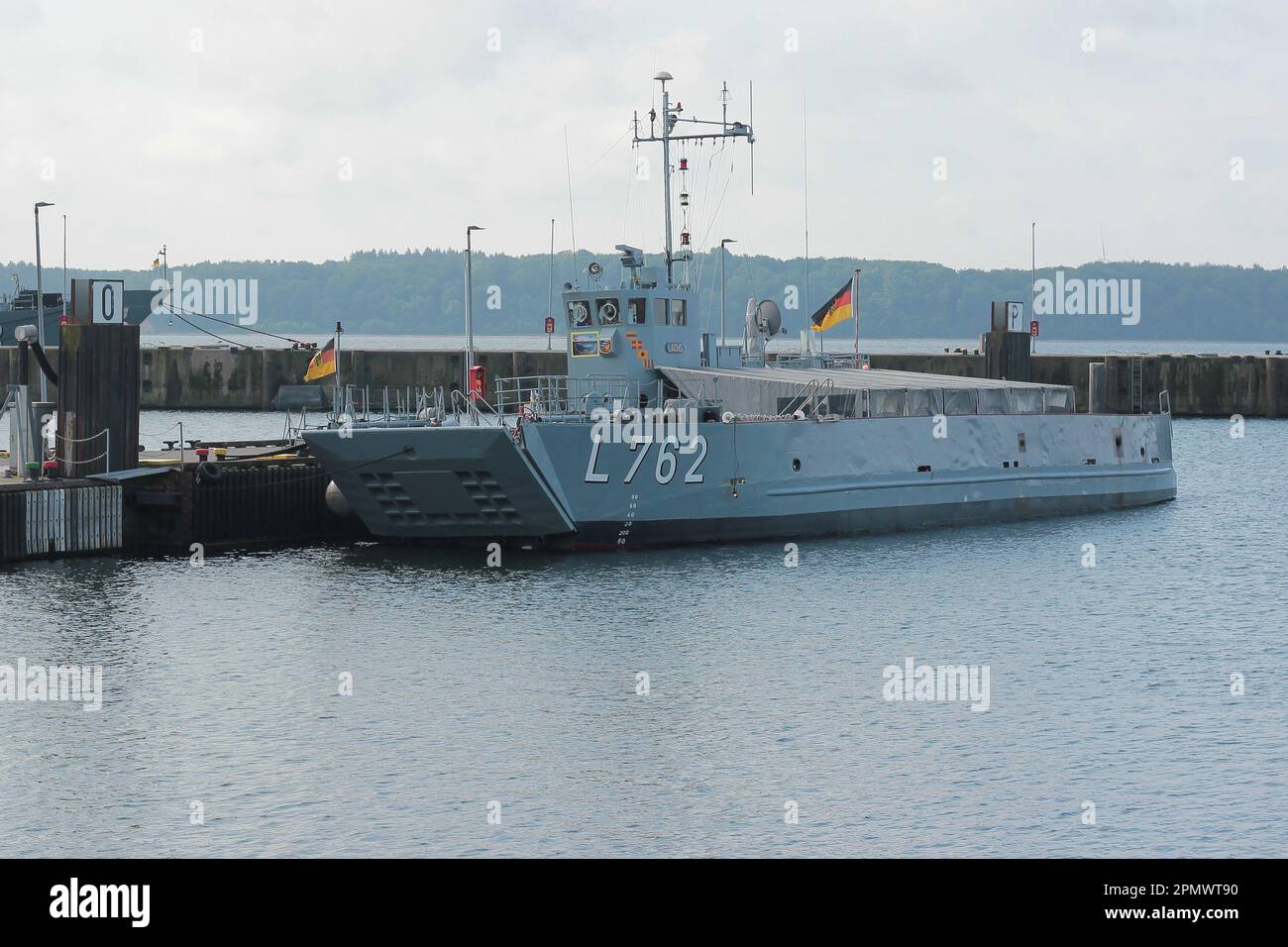 Landing Craft LACHS of the German Navy moored at the Eckernförde Naval ...