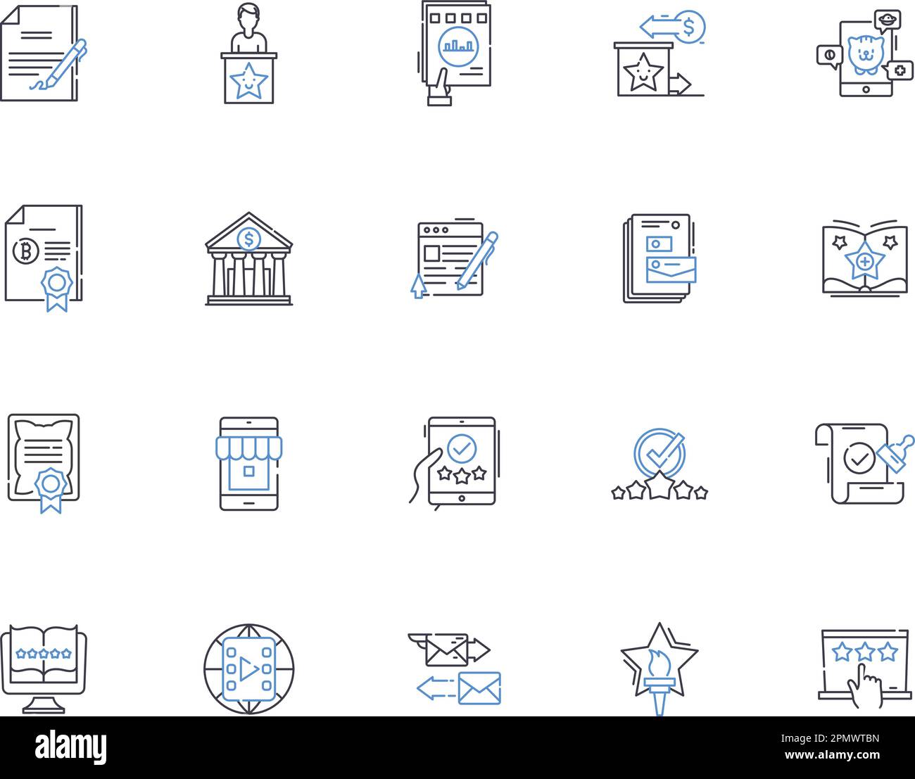 Branding outline icons collection. Branding, Identity, Image, Logo ...
