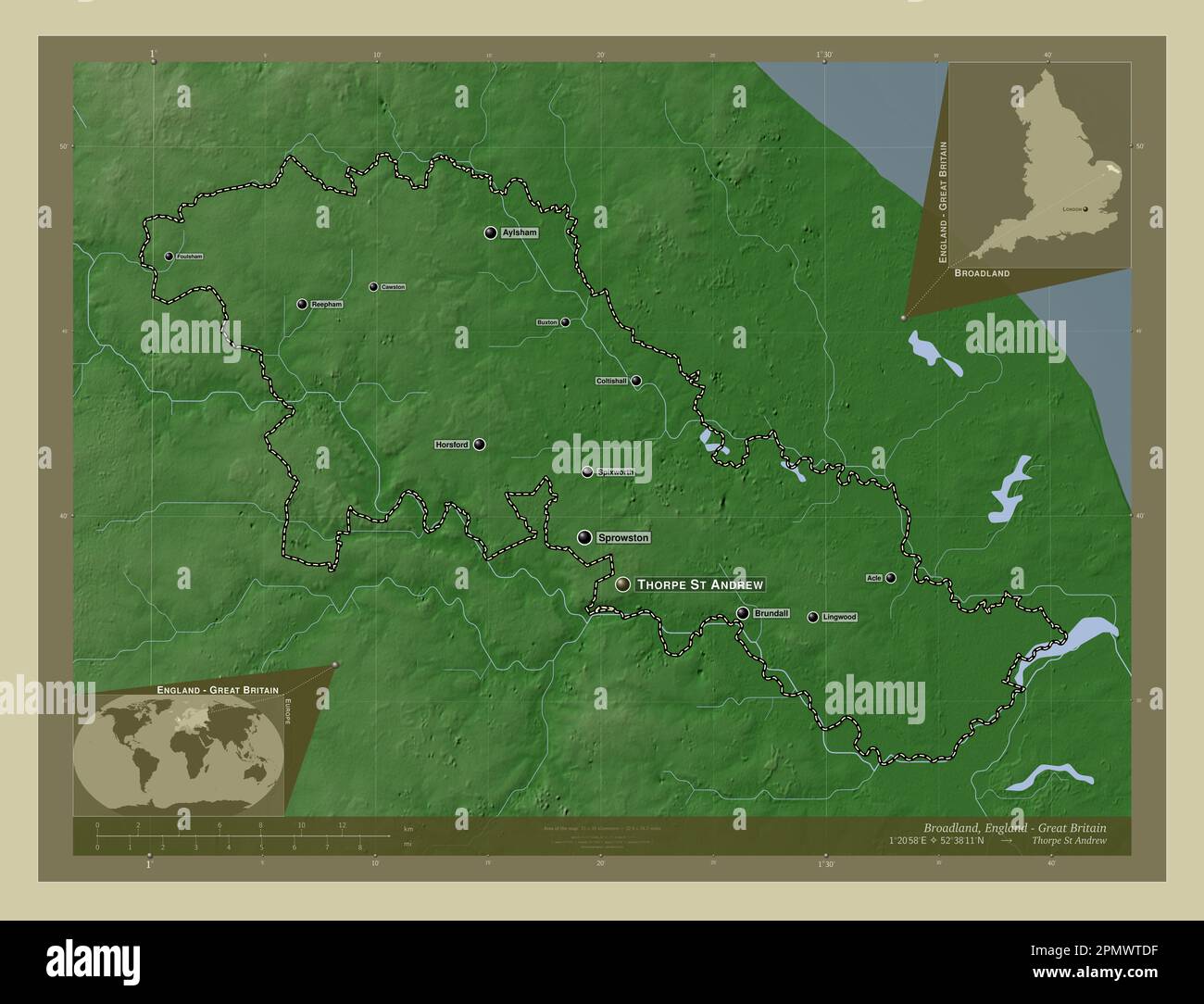 Broadland, non metropolitan district of England - Great Britain ...