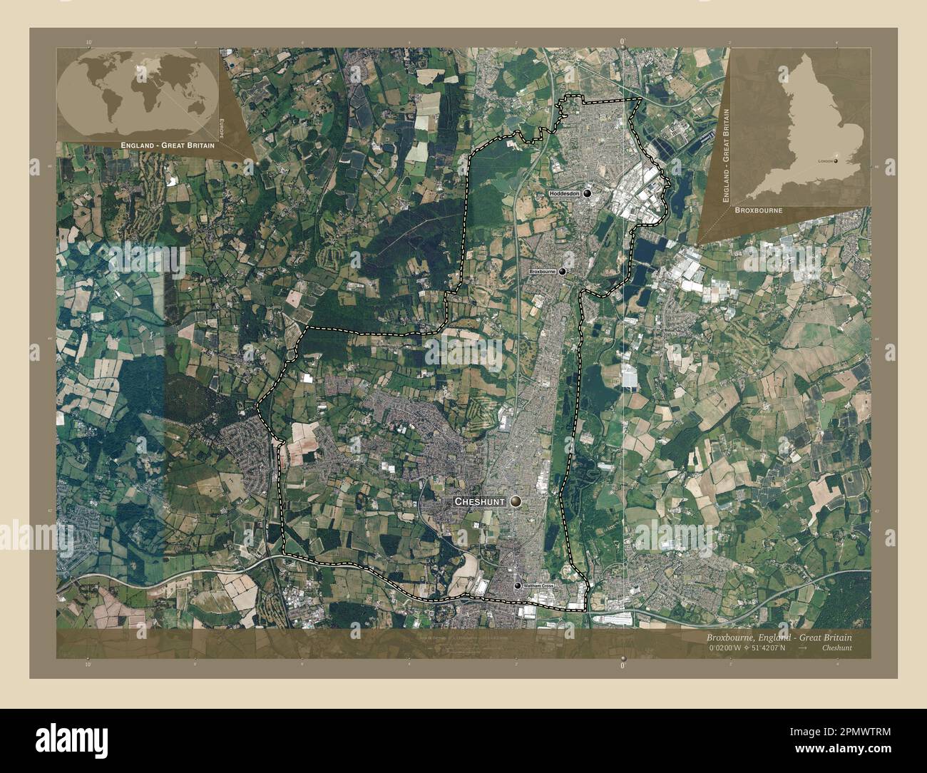 Broxbourne, non metropolitan district of England - Great Britain. High ...