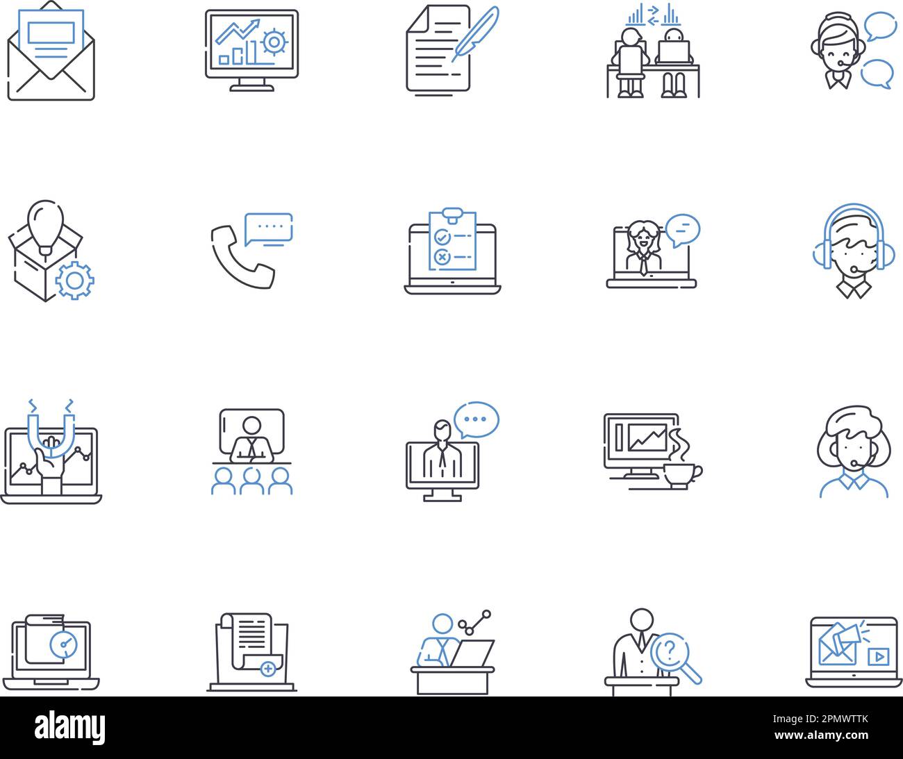 Work from home outline icons collection. Home-based, telecommuting ... Work from home outline icons collection. Home-based, telecommuting ...