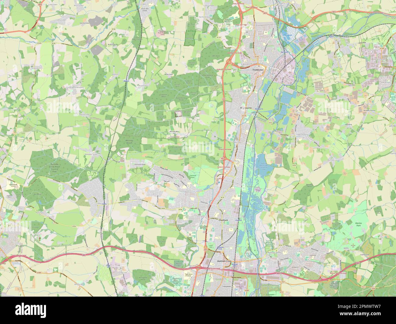 Broxbourne, non metropolitan district of England - Great Britain. Open ...