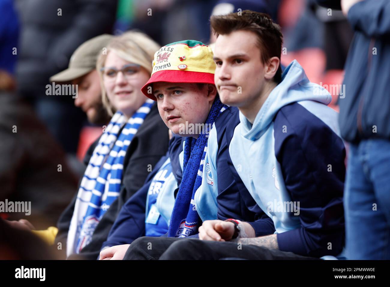Cardiff City fans in the stadium during the Sky Bet Championship match ...