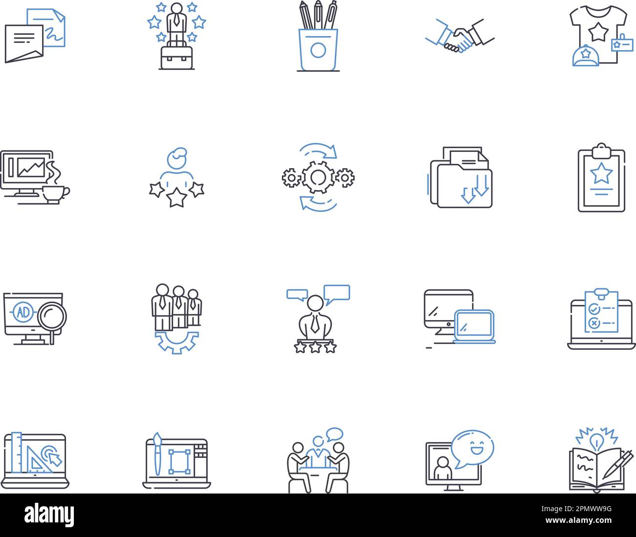 Product management outline icons collection. Product, Management ...