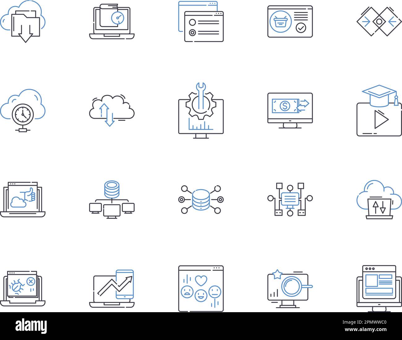 Digital analytics outline icons collection. Digital, Analytics, Data ... Digital analytics outline icons collection. Digital, Analytics, Data ...