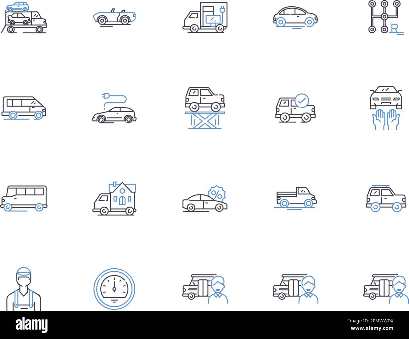 Cars outline icons collection. Vehicle, Automobile, Motor, Auto, Sedan ...