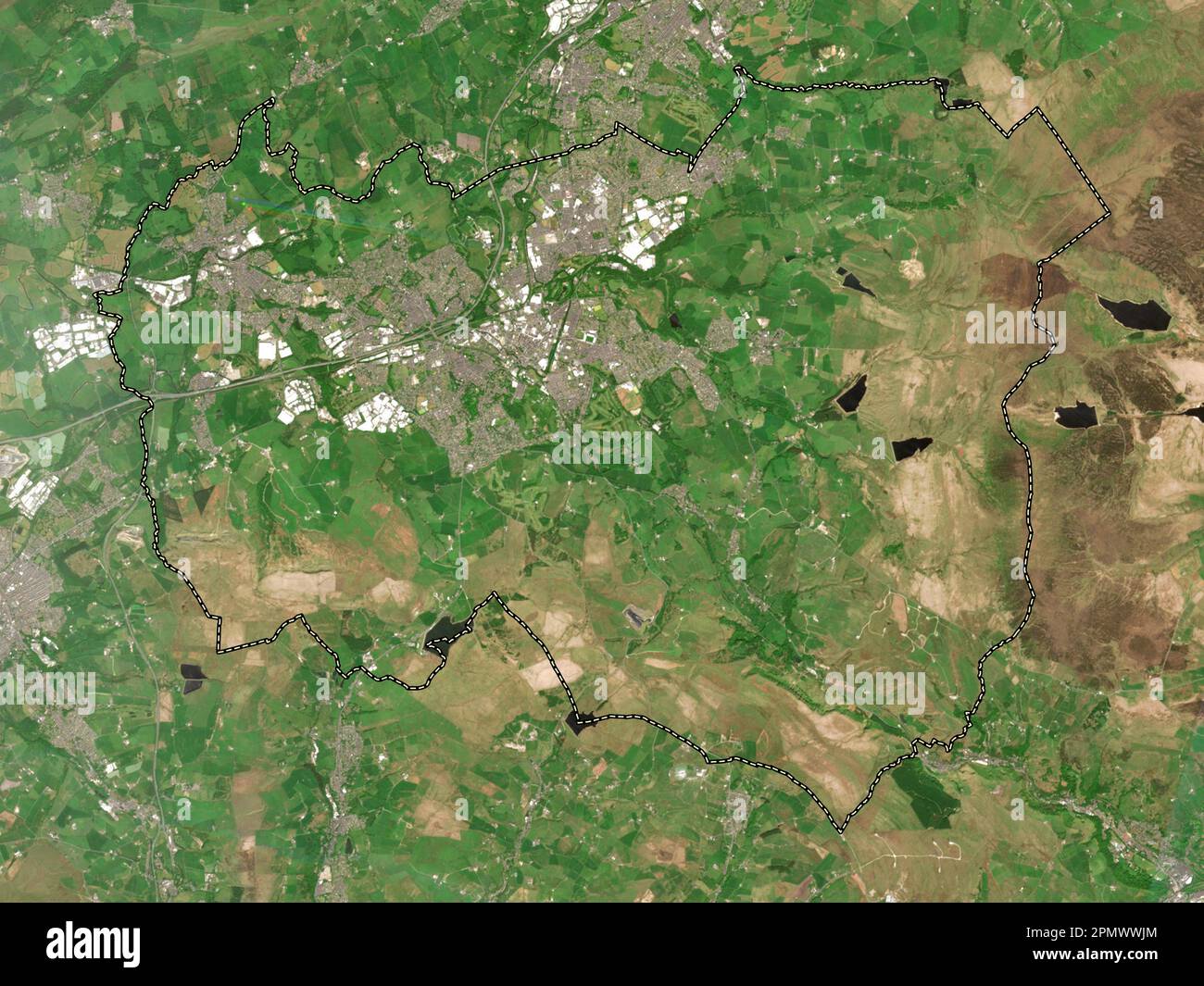 Burnley, non metropolitan district of England - Great Britain. Low ...