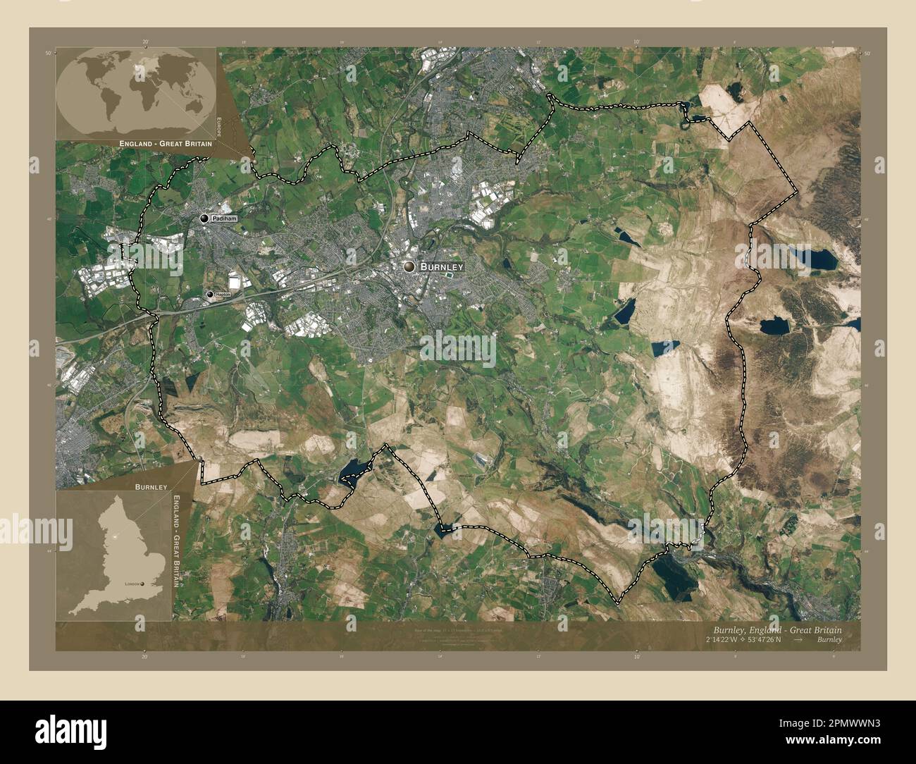 Burnley, non metropolitan district of England - Great Britain. High ...