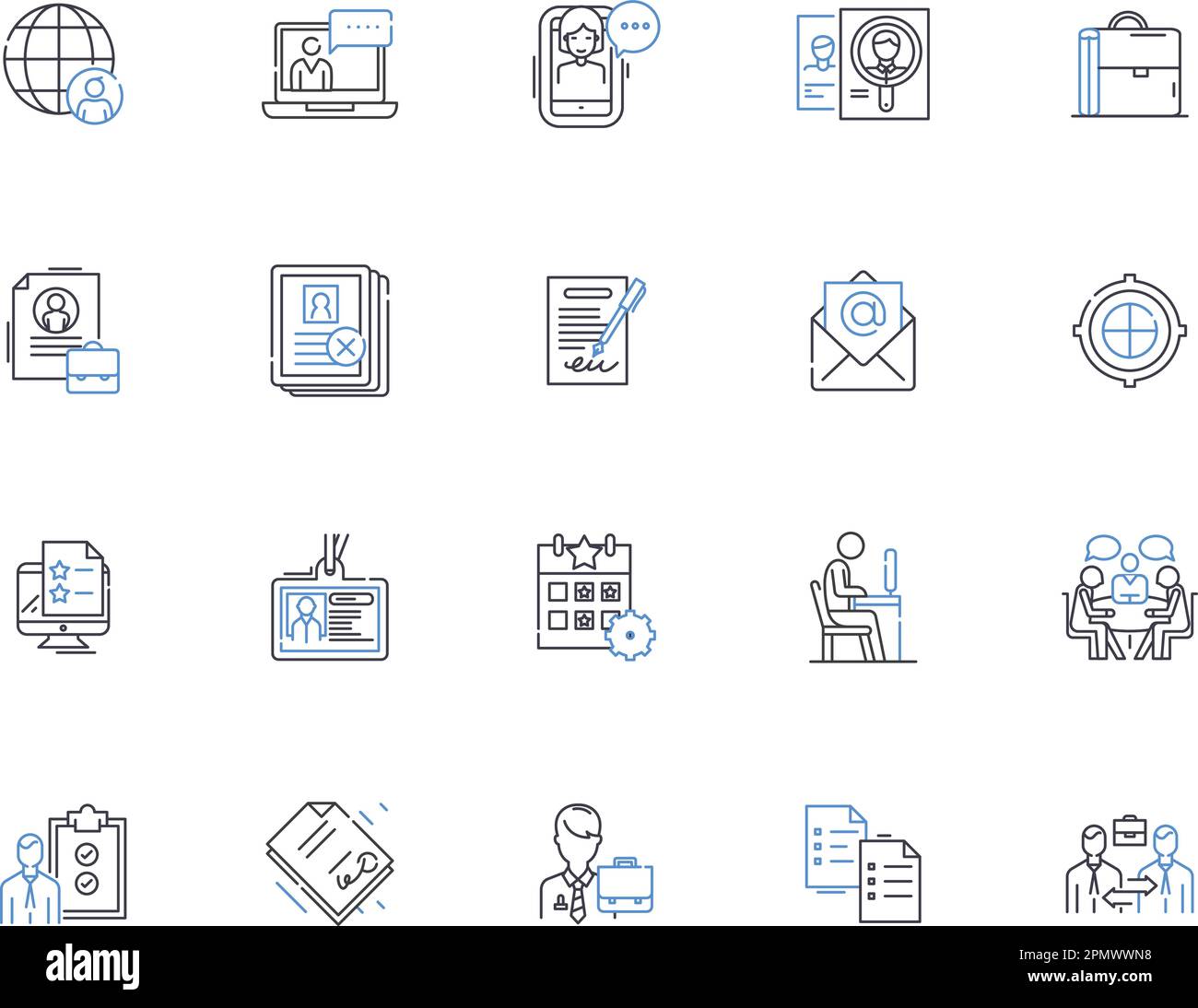 Hr manager outline icons collection. HR, Manager, Human, Resources ...