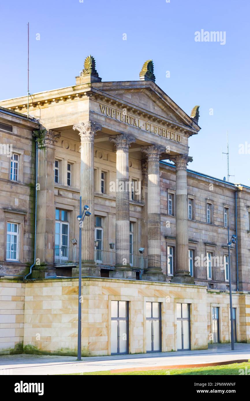 Historic building of the Railway station in Wuppertal Elberfeld ...