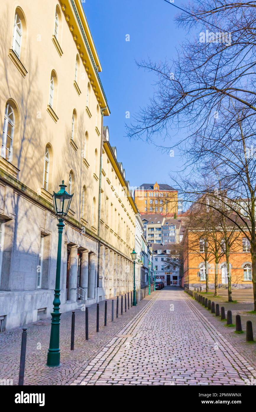 Cobblestoned street in the historic center of Wuppertal Elberfeld ...