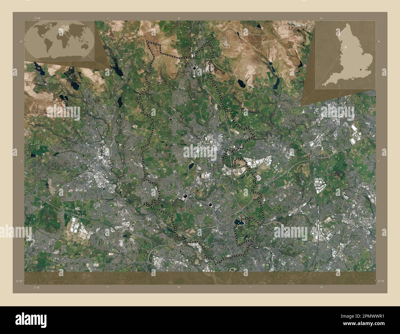 Bury, administrative county of England - Great Britain. High resolution ...