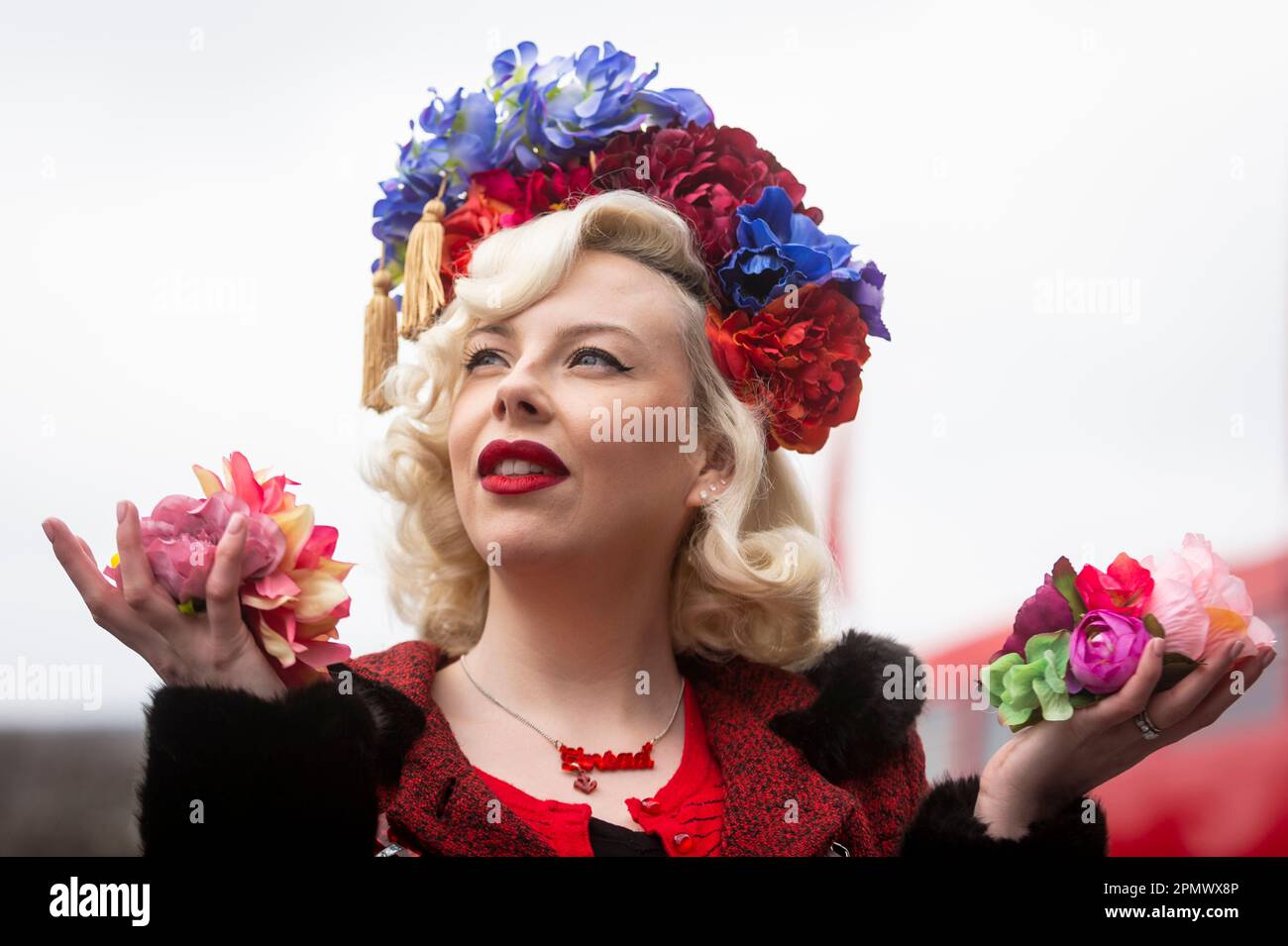 London, UK. 15 April 2023. Stallholder Sinead Doherty of Self Raising ...