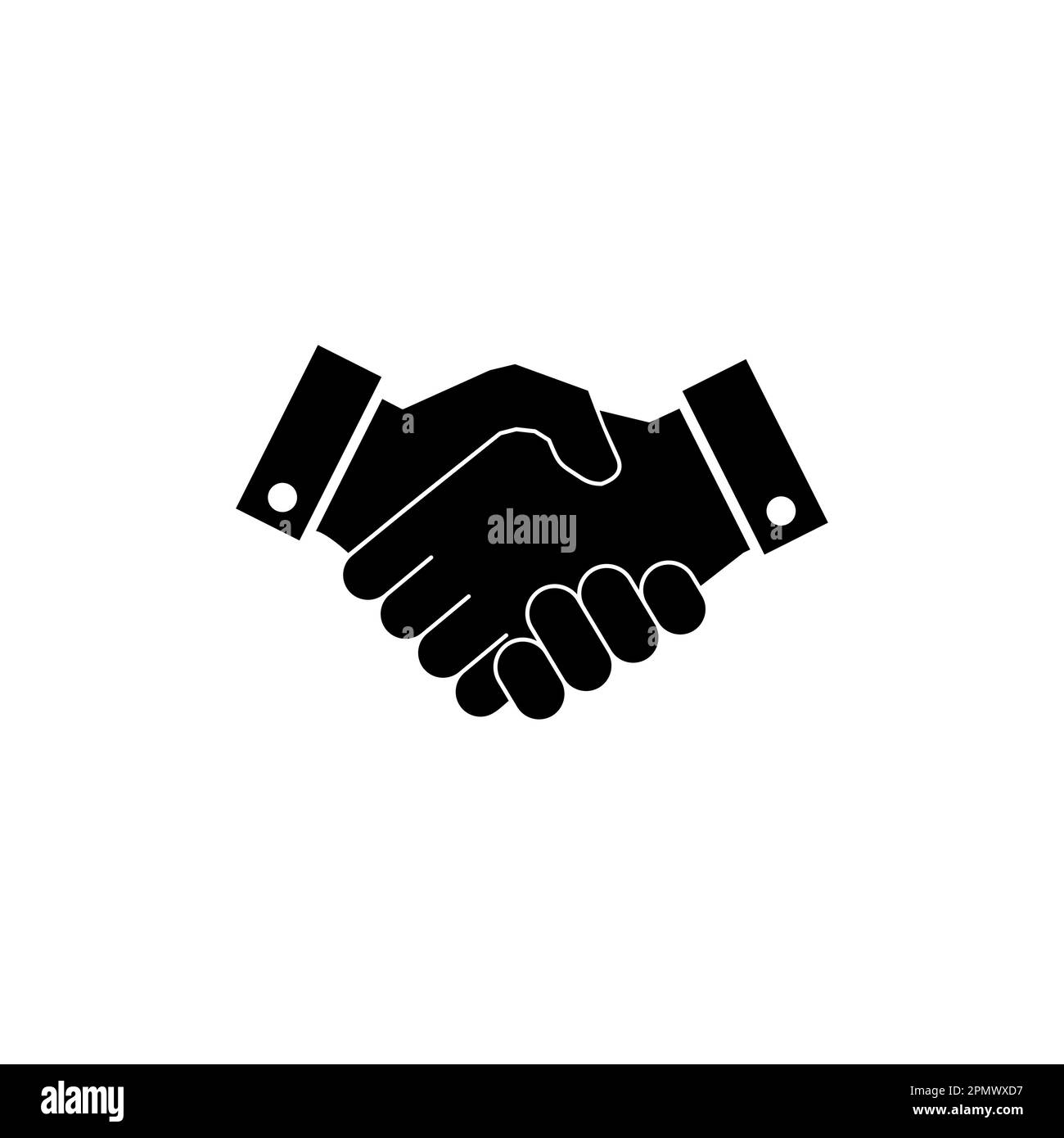 Handshake icon vector. business handshake. contact agreement Stock ...