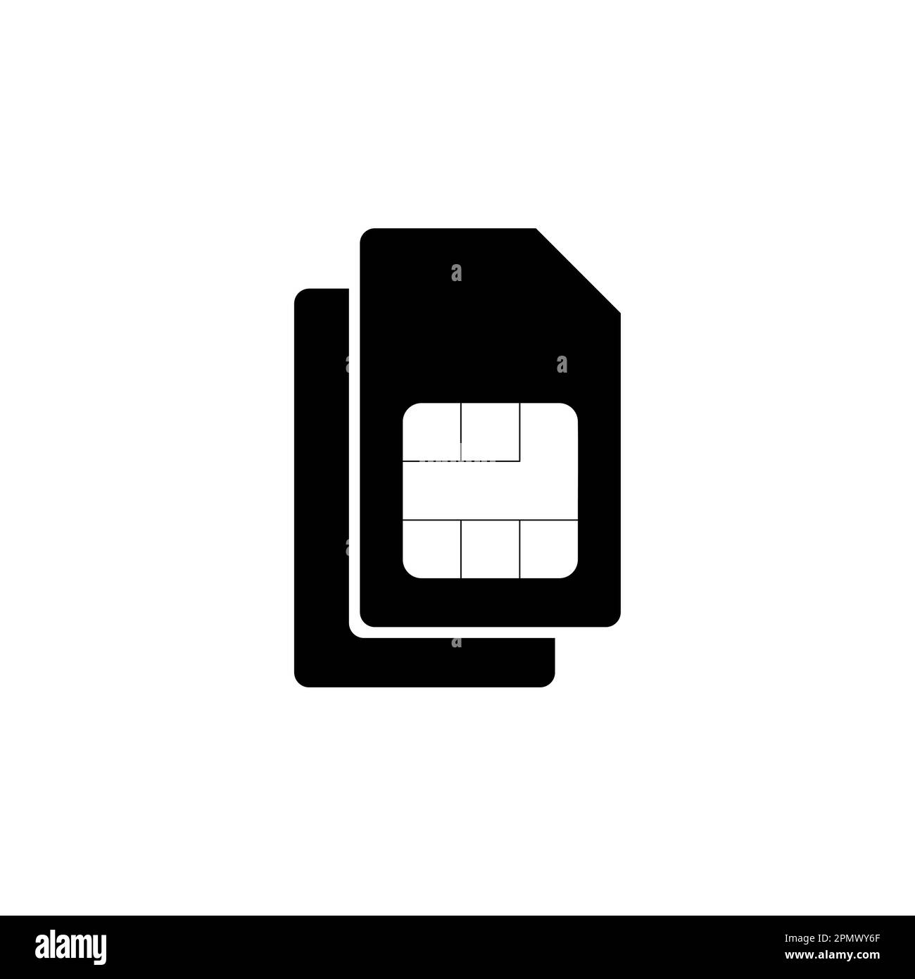 Sim card icon vector. dual sim card icon vector Stock Vector Image ...