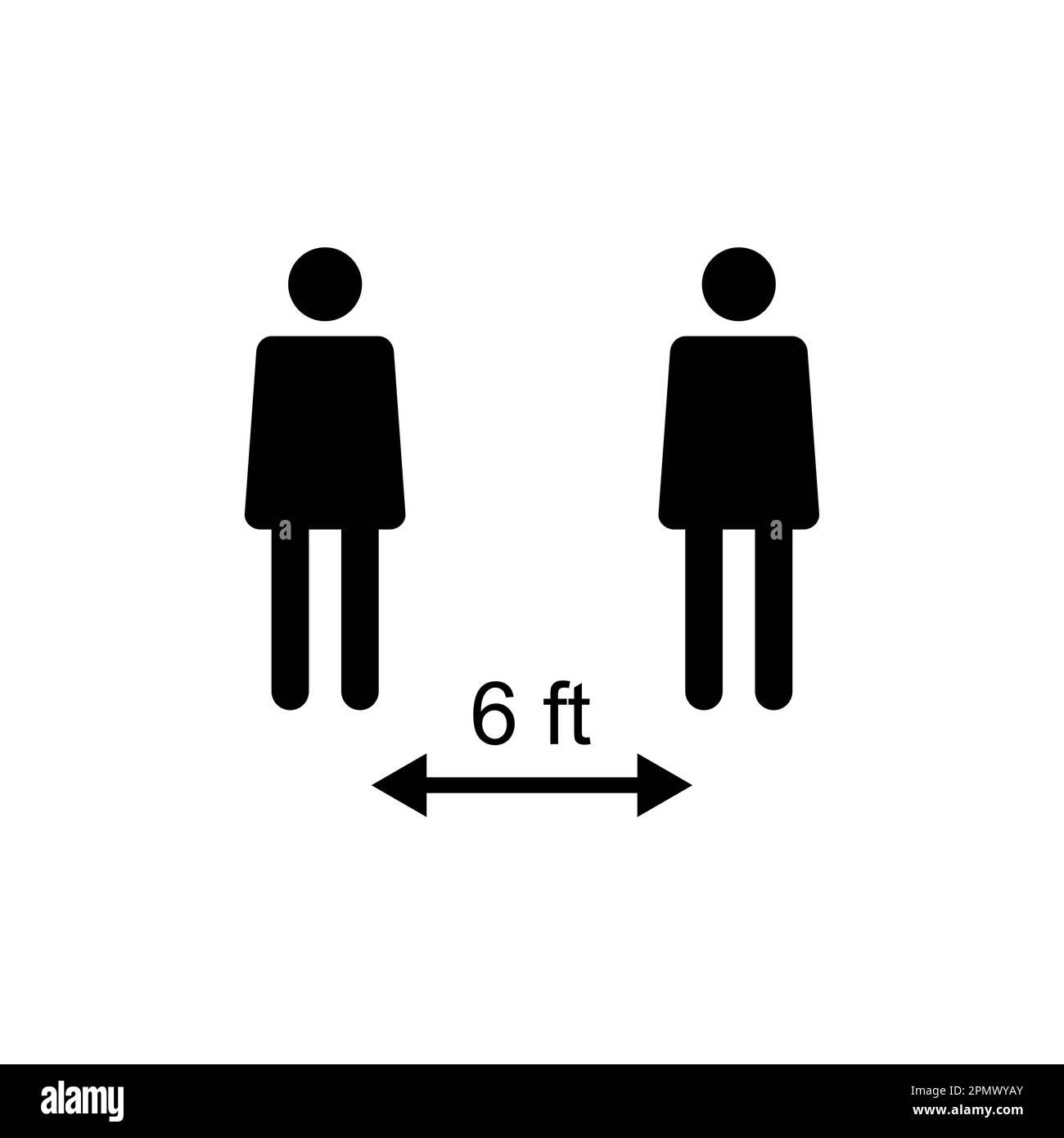 Social distancing icon. social distance icon. self quarantine sign ...