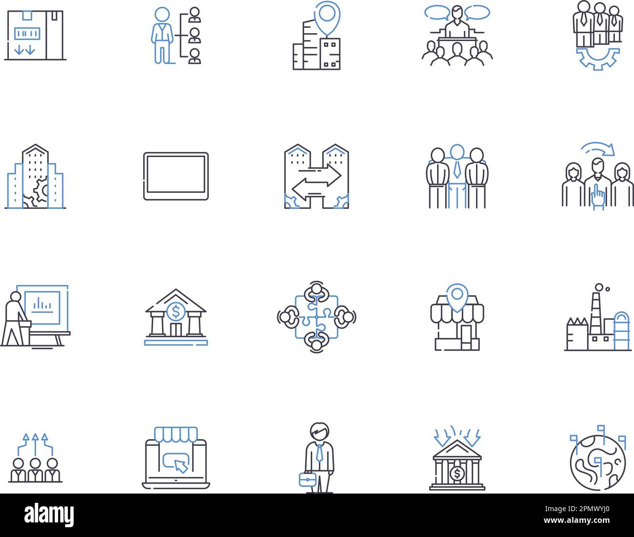 Enterprise architecture outline icons collection. Enterprise ... Enterprise architecture outline icons collection. Enterprise ...