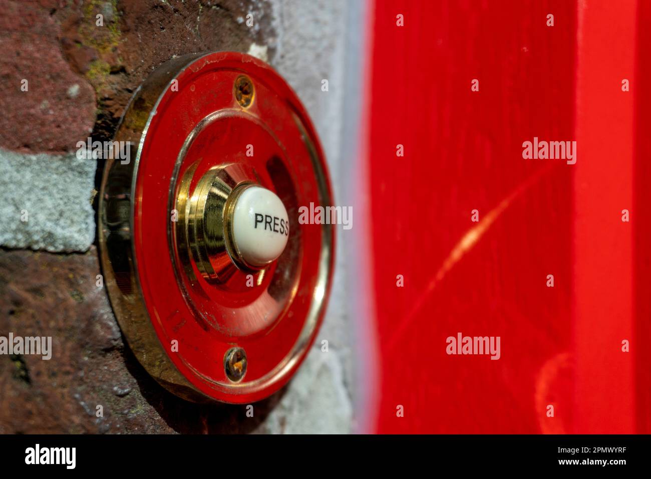 Close-up Detail of an Old Doorbell Button in Reims, France Stock Photo ...