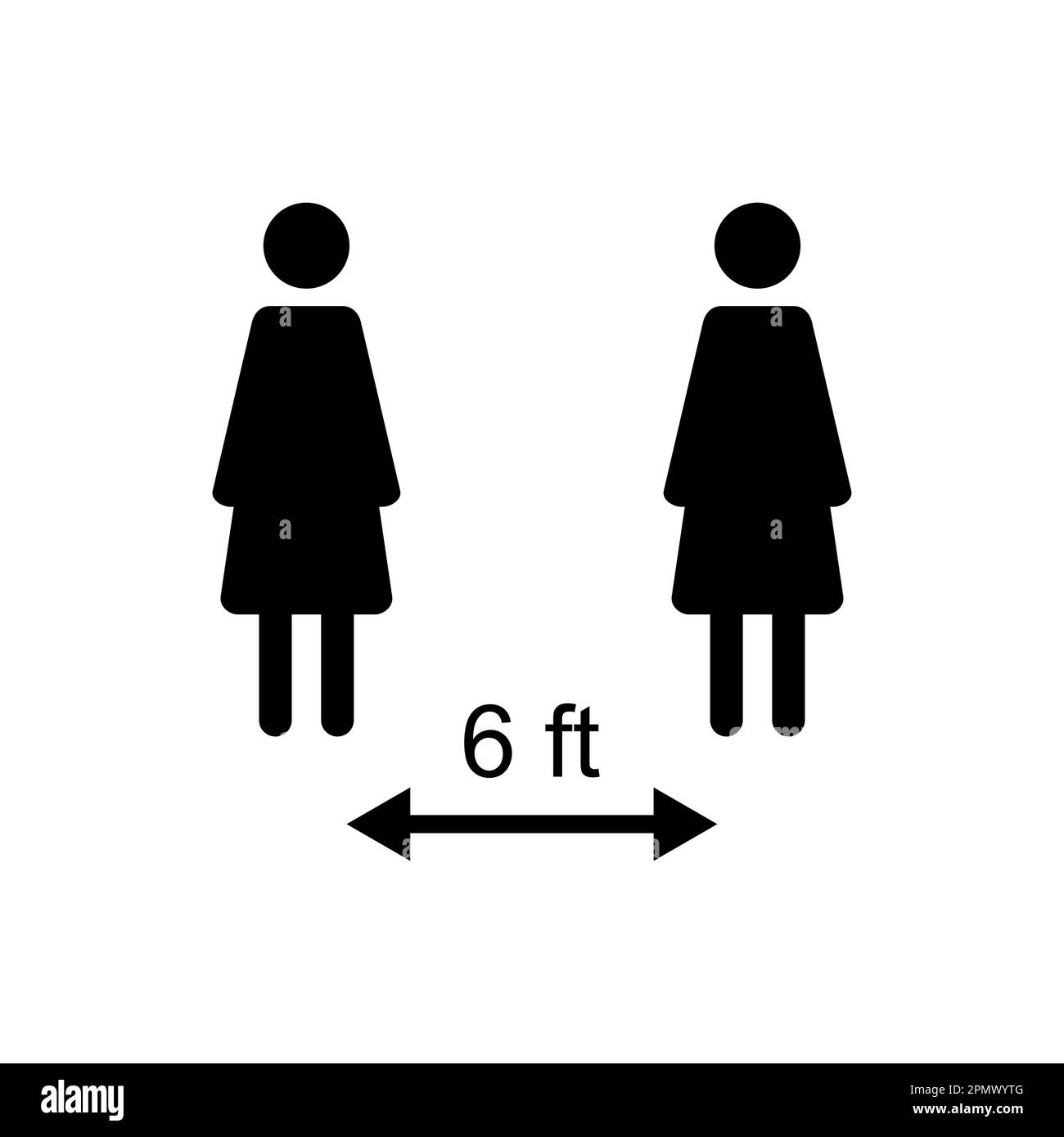 Social distance icon vector. social distancing icon. self quarantine ...