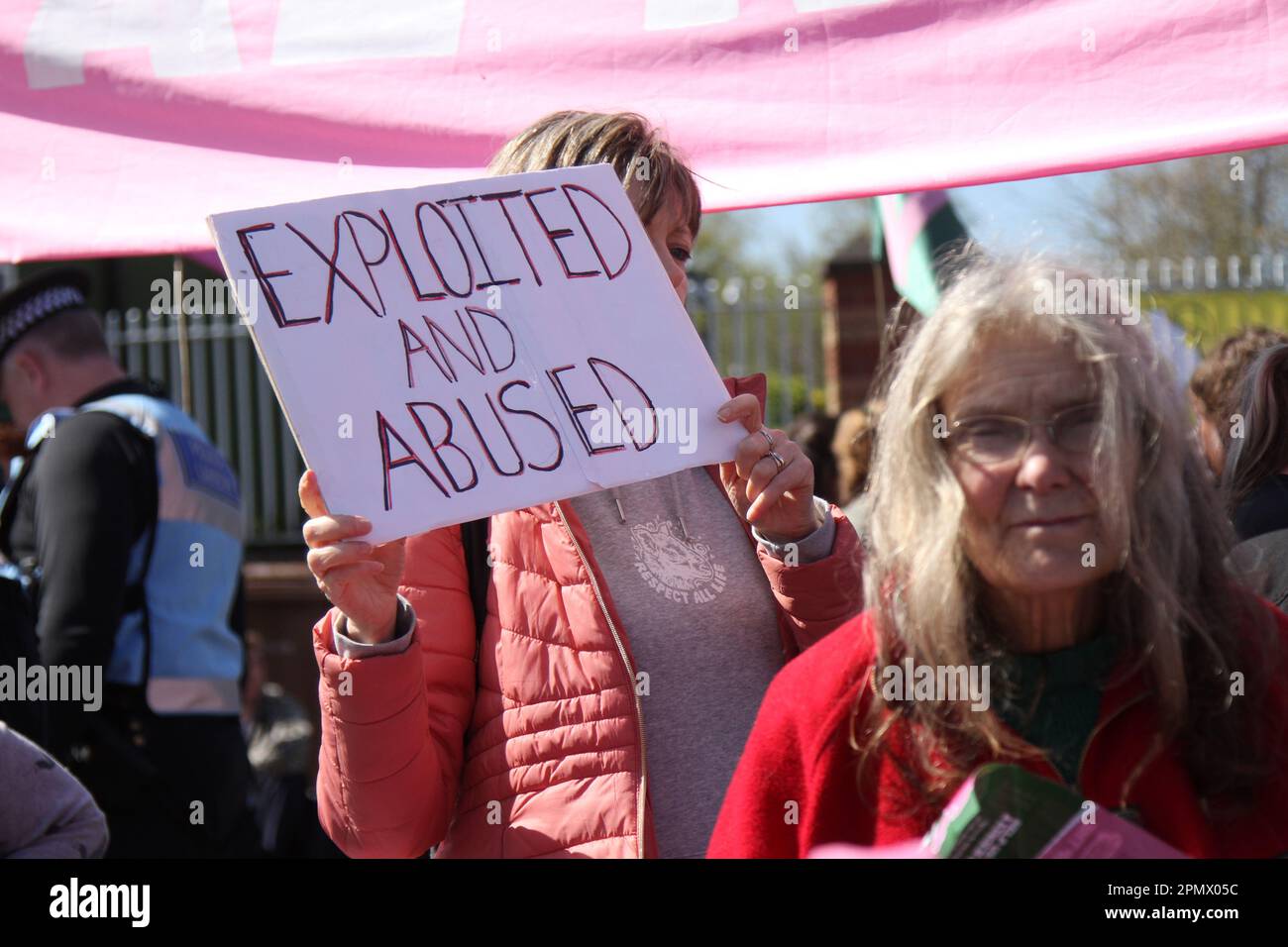 Exploited and abused cardboard sign hi-res stock photography and images ...