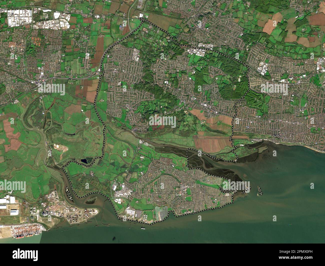 Castle Point, non metropolitan district of England - Great Britain. Low ...