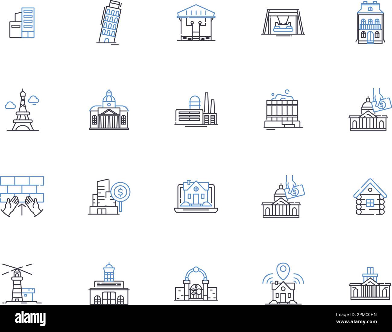 Urban design outline icons collection. Urban, Design, Streetscape, Planning, Landscape ...