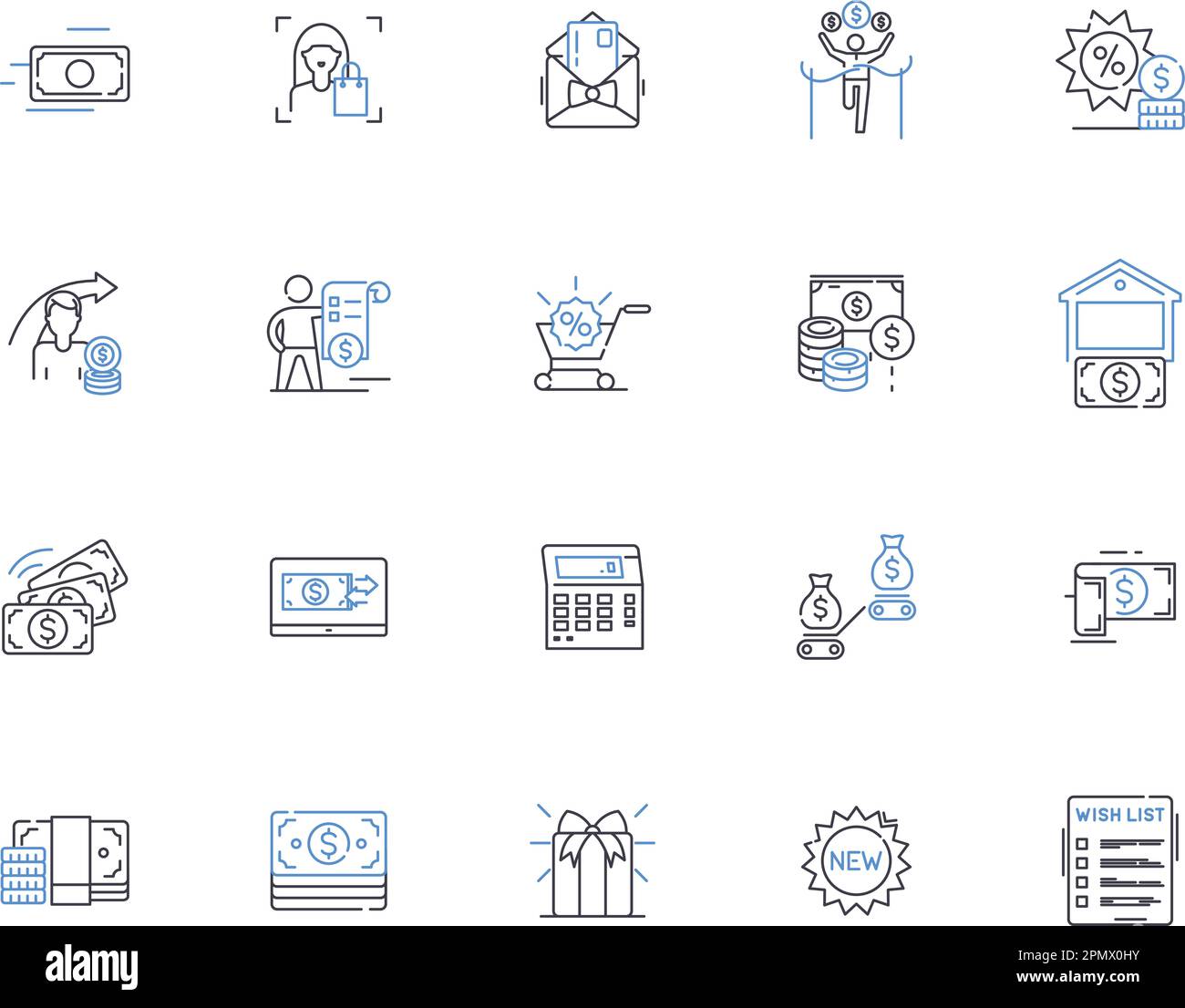 Customer Development outline icons collection. Customer, Development ...