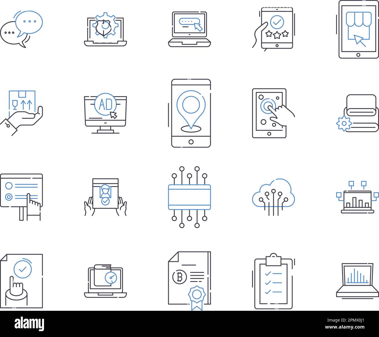 Digital health outline icons collection. Digital, health, telehealth ... Digital health outline icons collection. Digital, health, telehealth ...