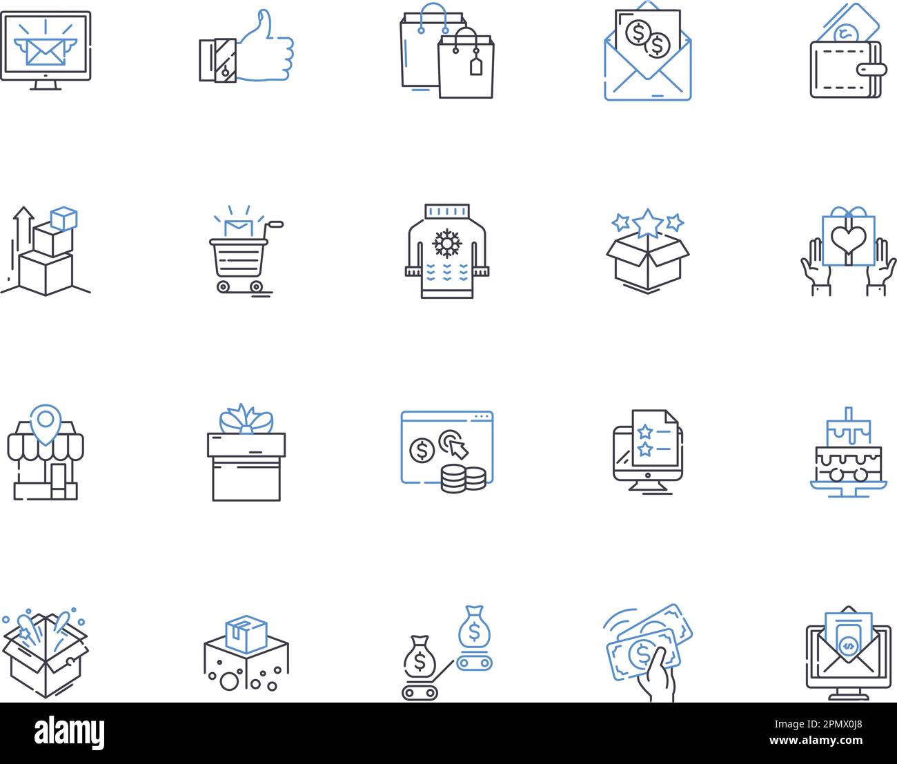 Shopping mall outline icons collection. Shopping, Mall, Store, Shop ...
