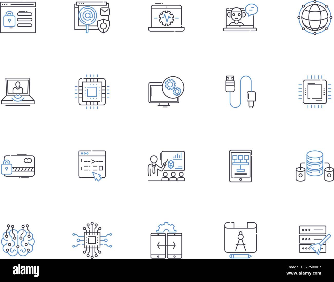 Software outline icons collection. Software, Program, Application ... Software outline icons collection. Software, Program, Application ...