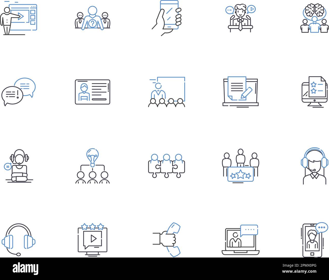 Communication people outline icons collection. Communicators, Dialogue, Interlocutors ...