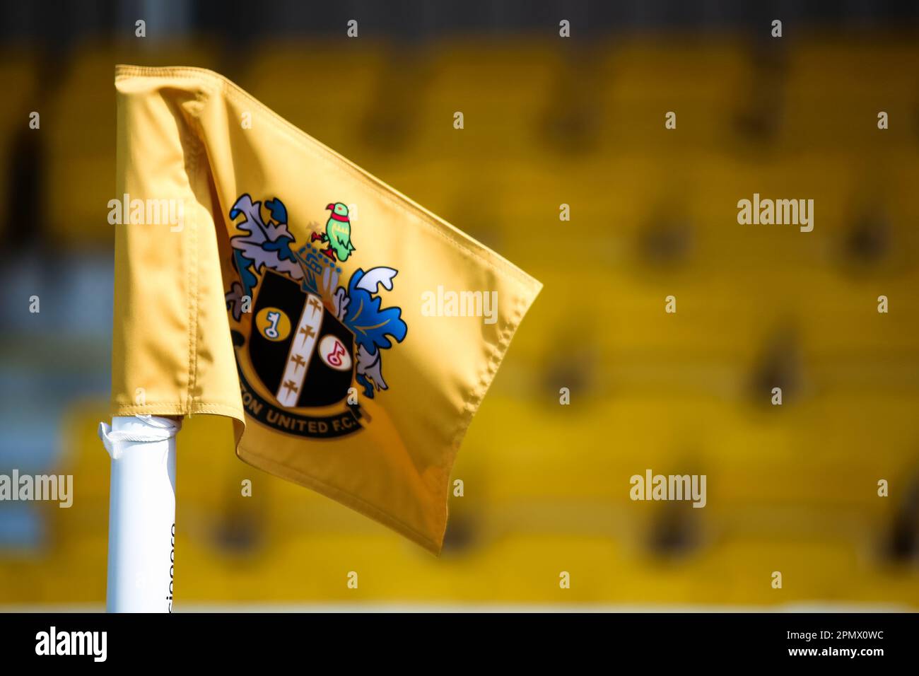 A Sutton United corner flag before the Sky Bet League Two match at the ...