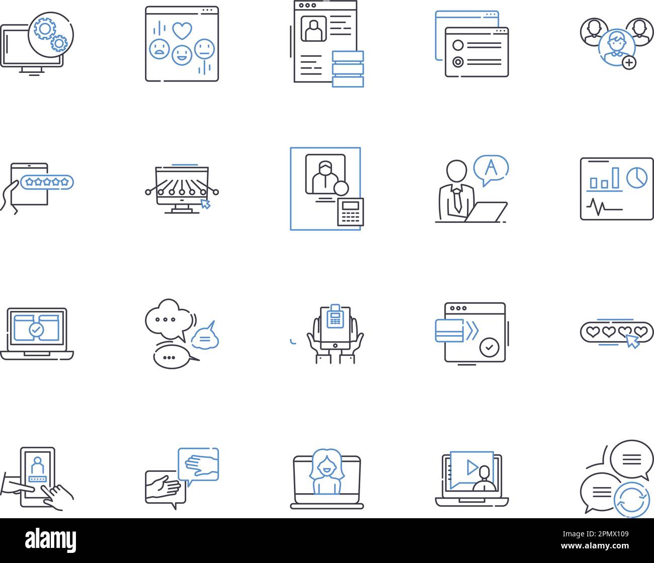 Content management outline icons collection. seperateContent ...