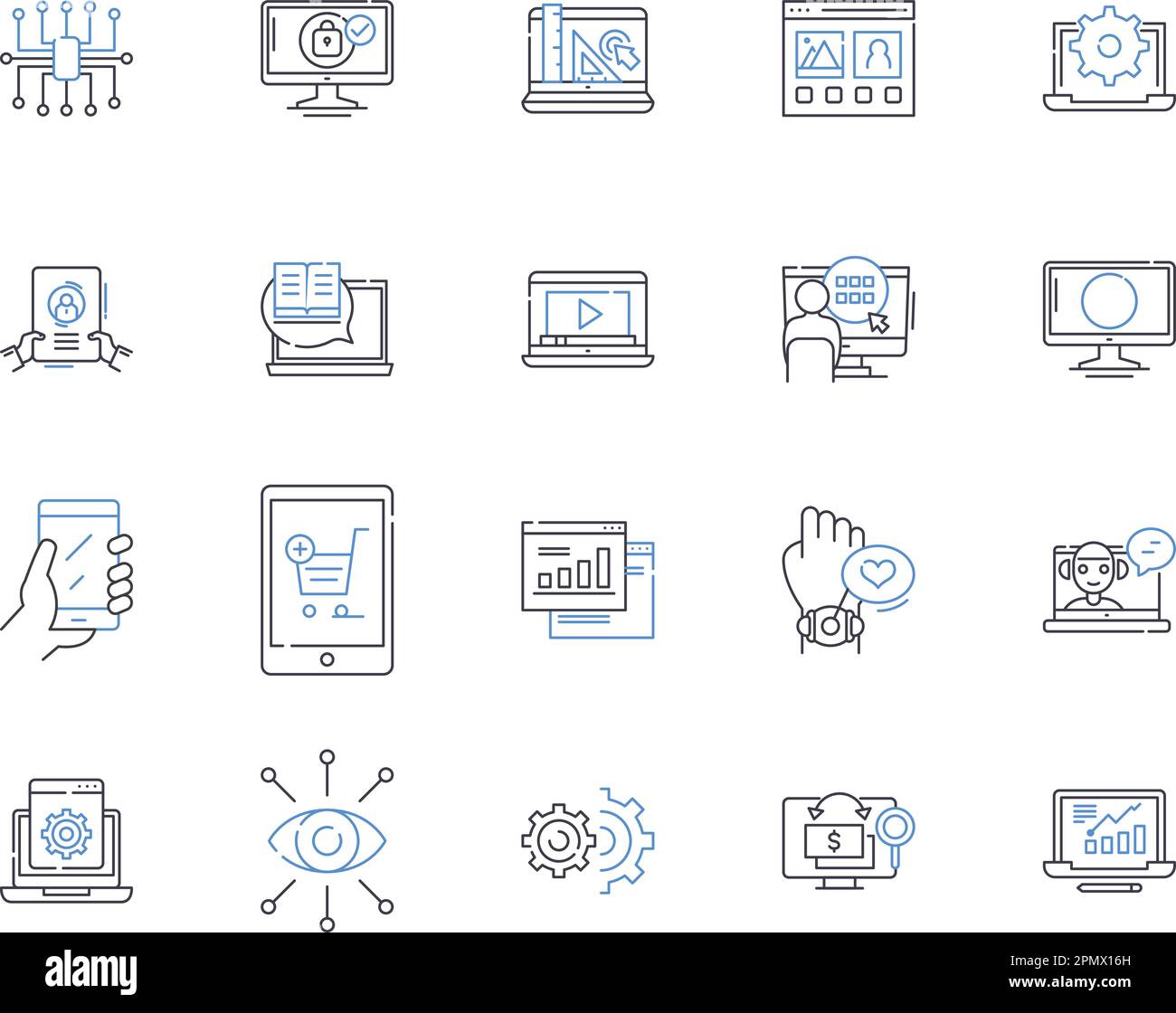 Gadjets and electronics outline icons collection. Gadgets, Electronics ...