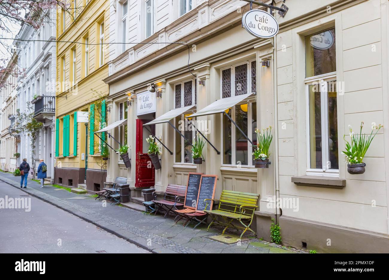Cafe in a historic house in Elberfeld Wuppertal, Germany Stock Photo ...