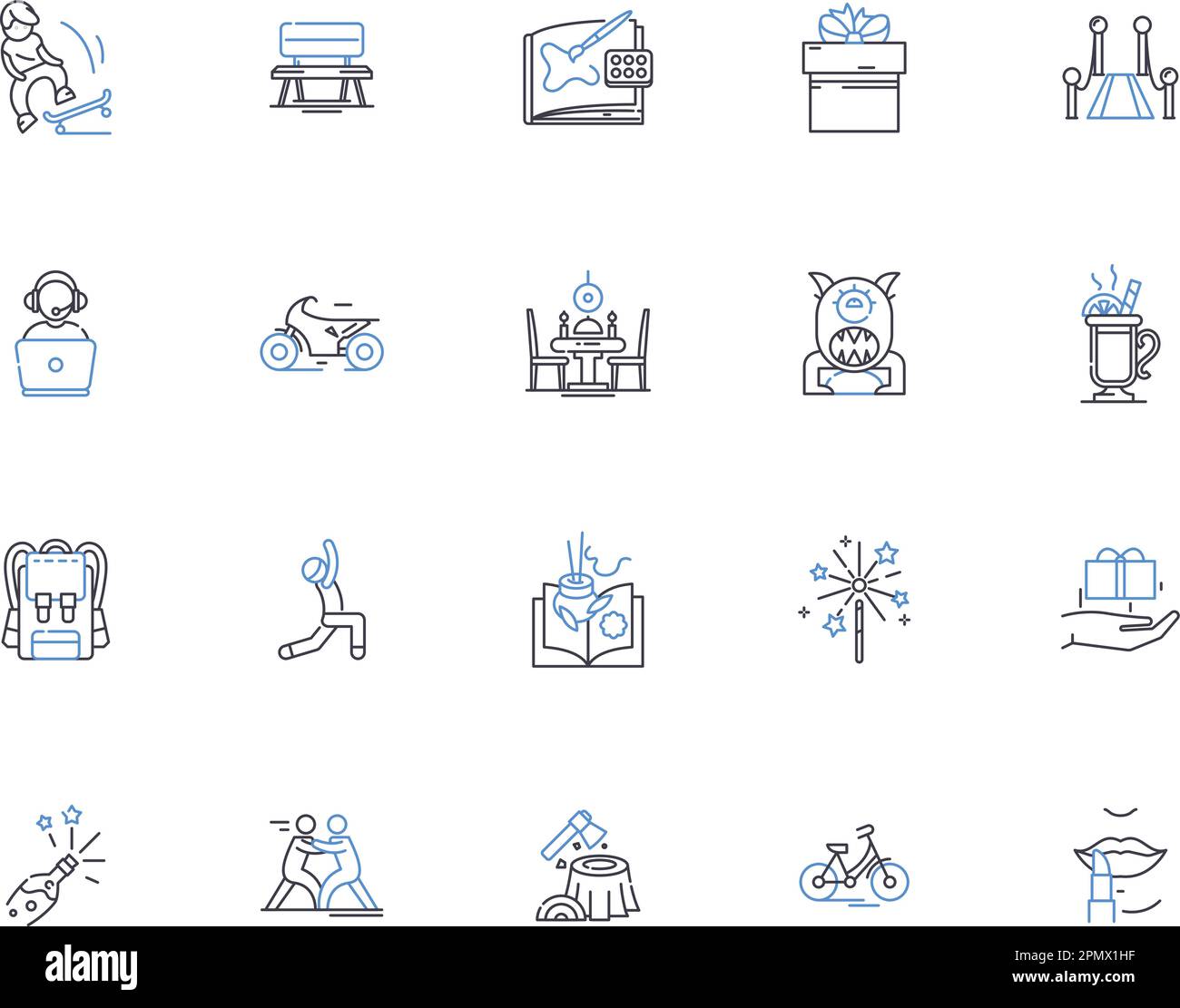 Active lifestyle outline icons collection. Active, Lifestyle ...