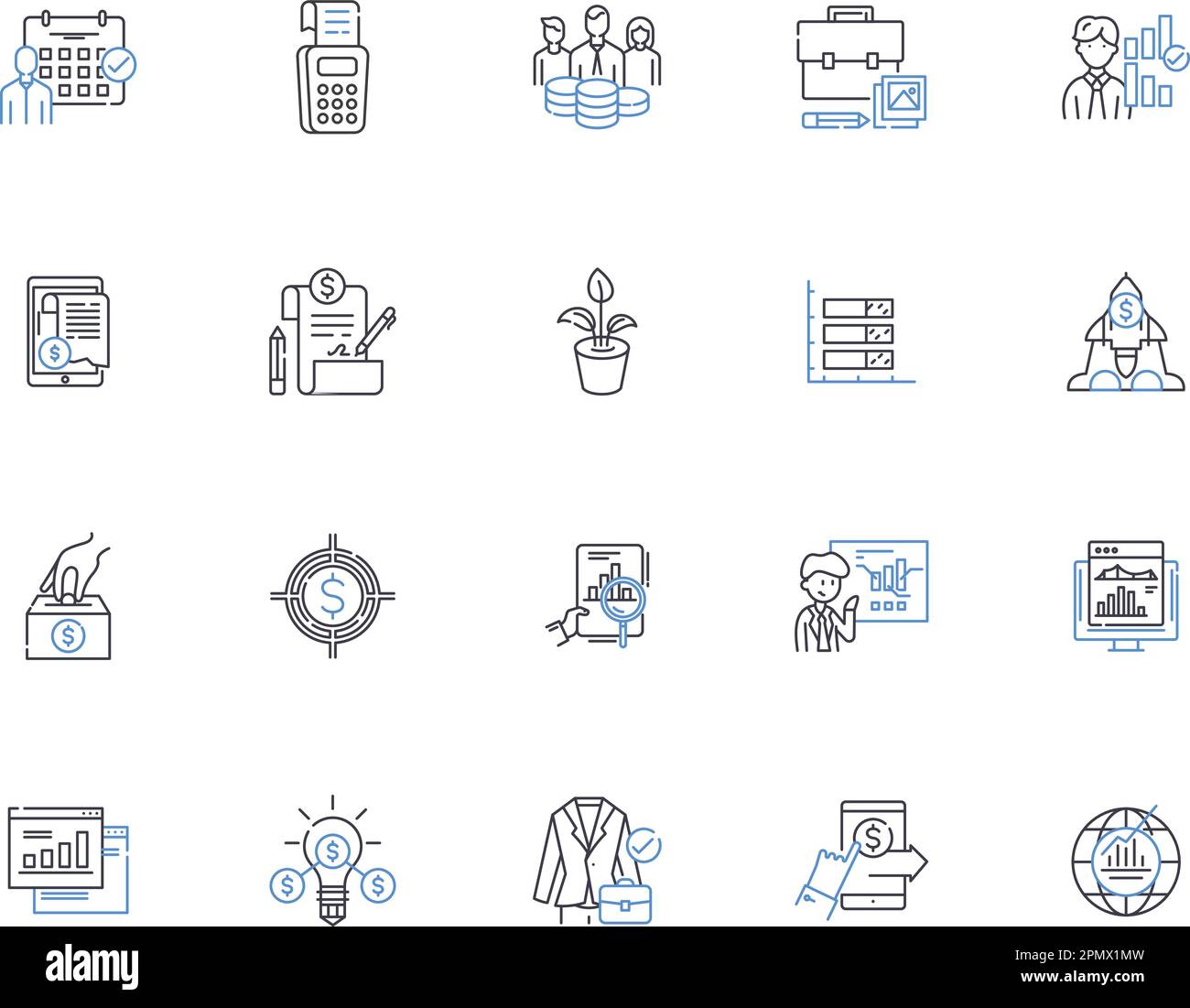 Accounting outline icons collection. Accounting, Bookkeeping ...