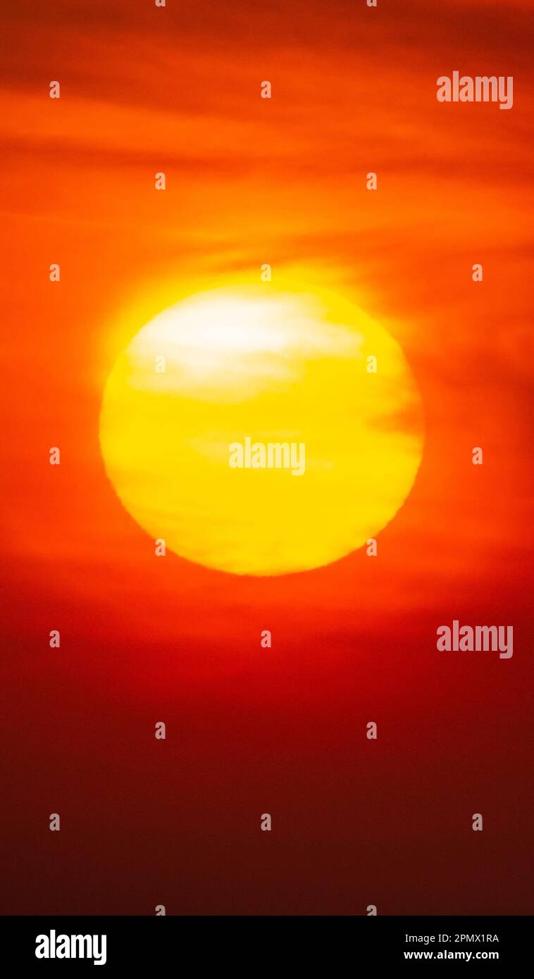 Marvel at the enchanting beauty of a stunning sunset with brilliant ...