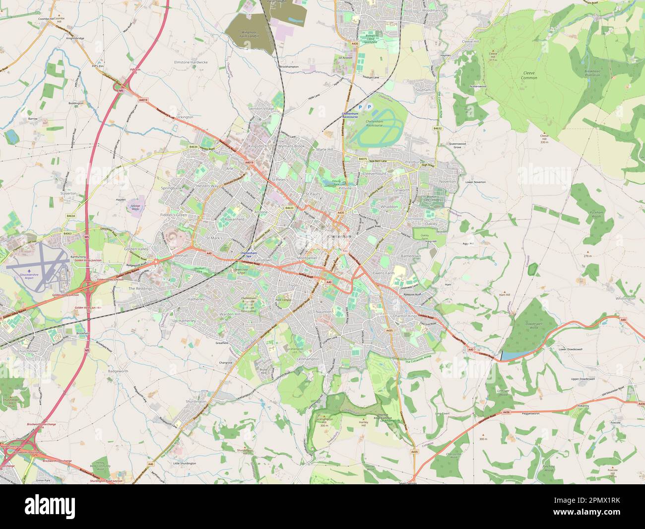 Map of cheltenham hi-res stock photography and images - Alamy