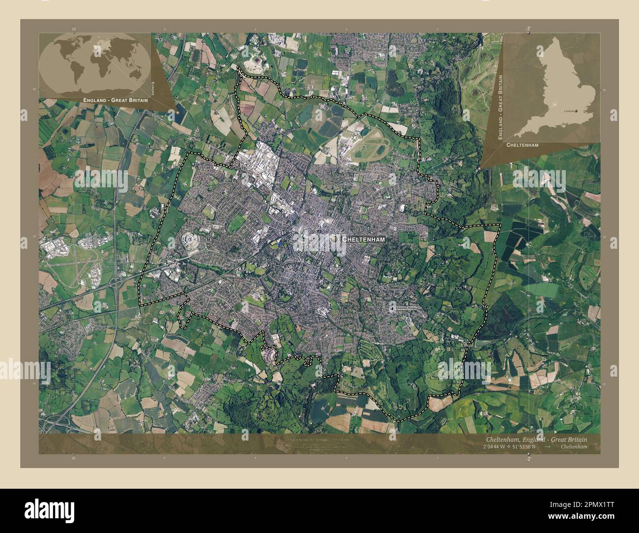 Cheltenham, non metropolitan district of England - Great Britain. High ...