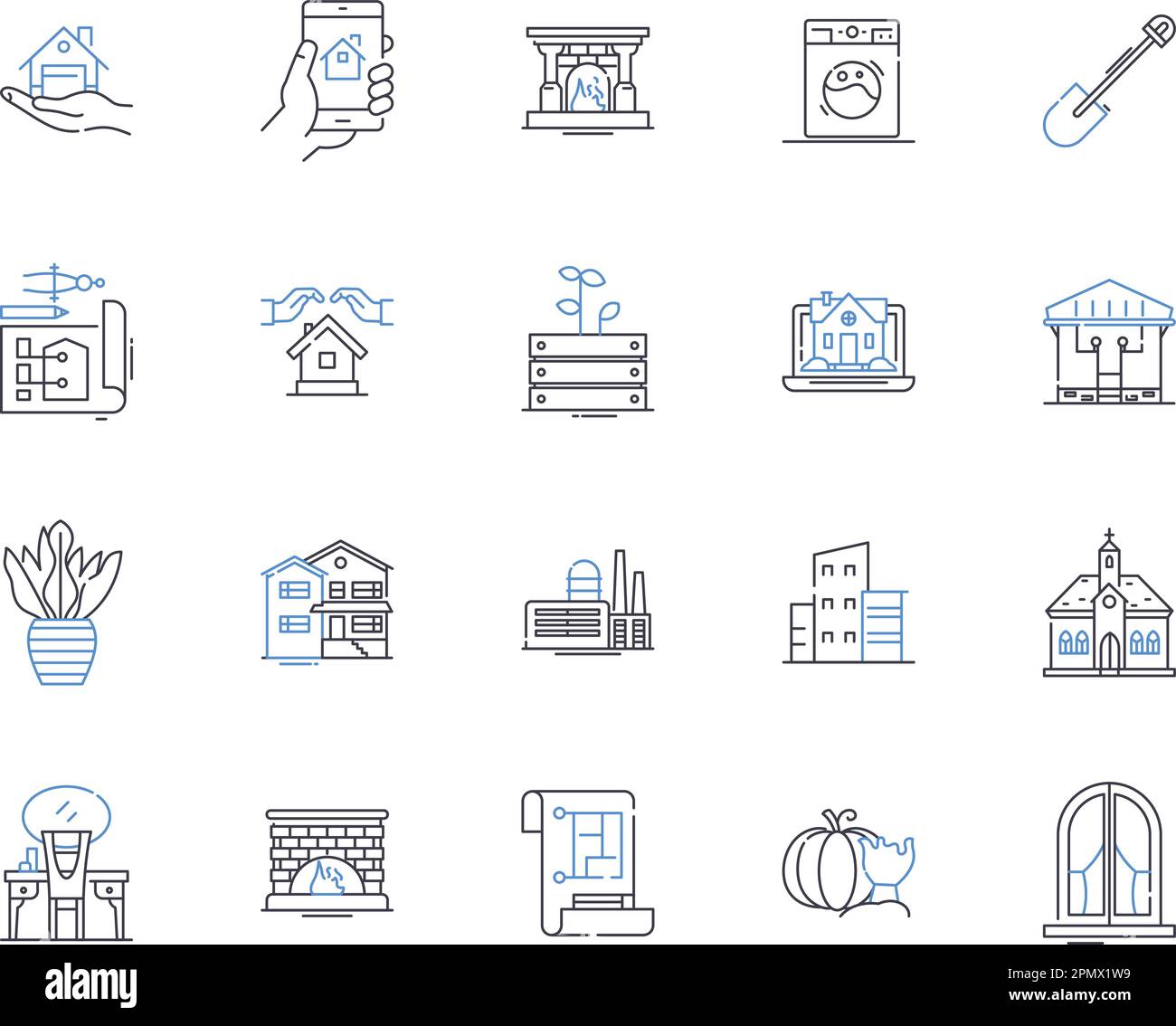 interior design studio outline icons collection. Interior, Design ...