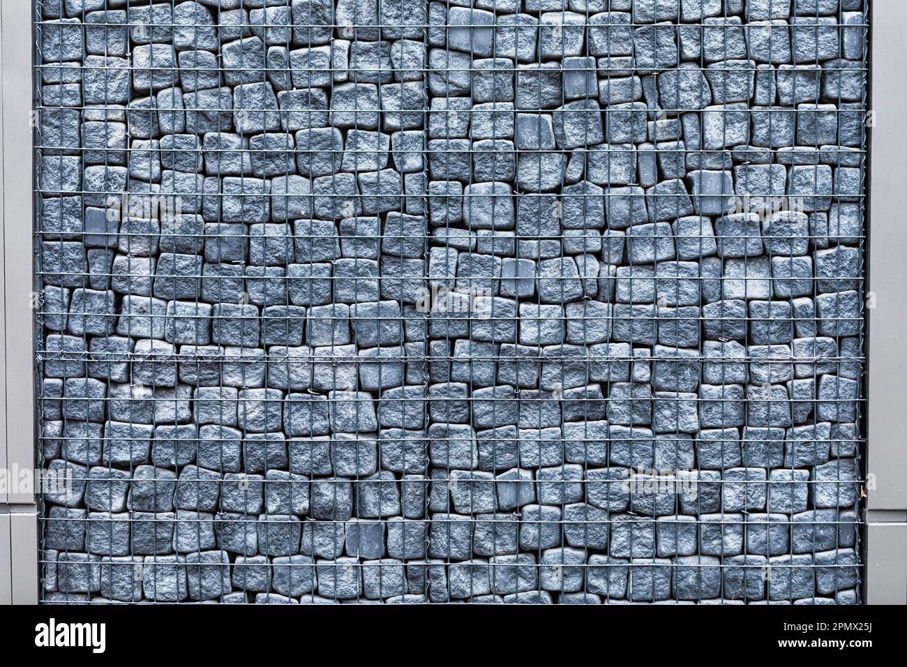A close-up shot of Gabion rectangular stones showcasing their unique ...