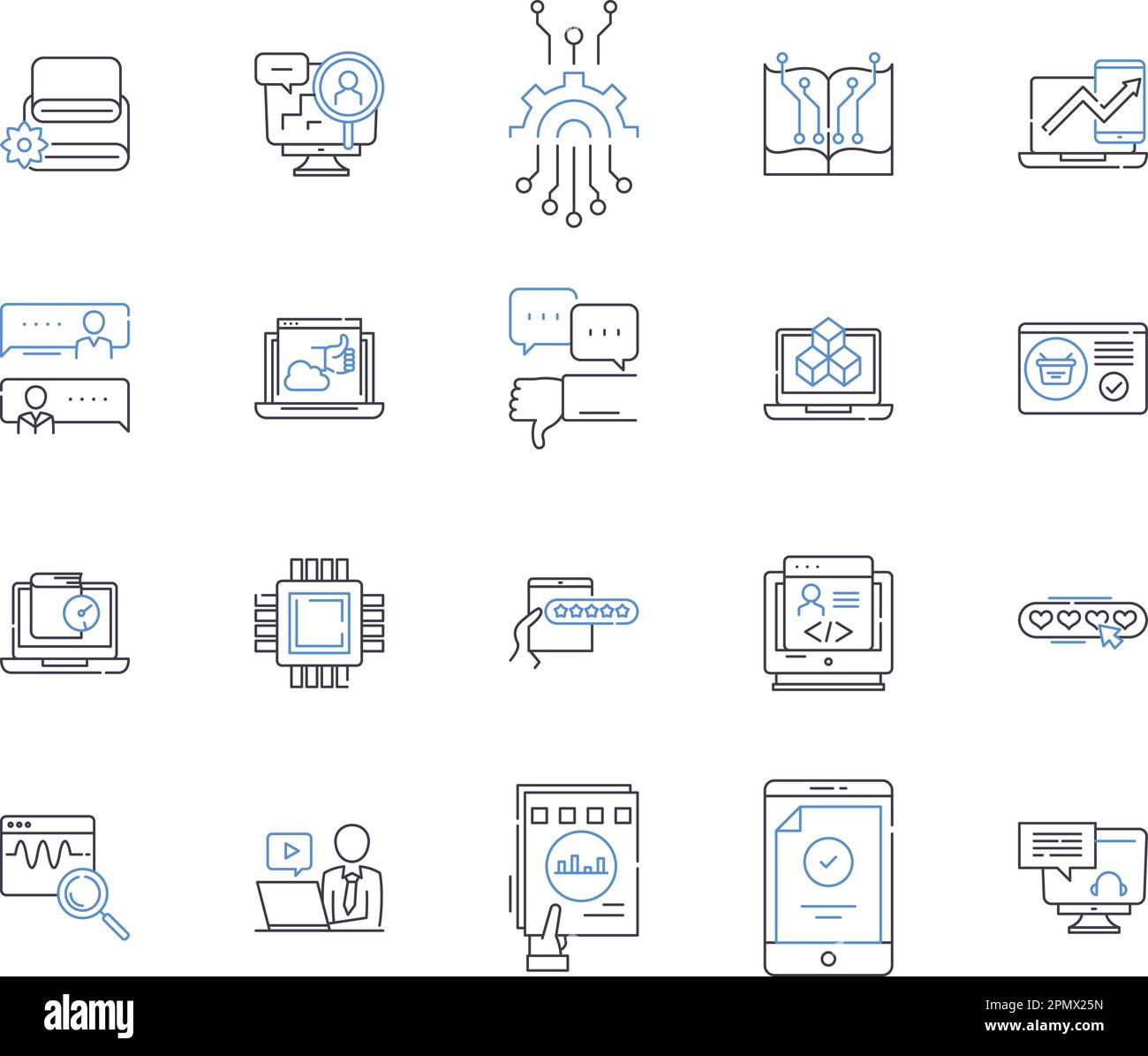 Devops Outline Icons Collection Automation Collaboration Agile Tools Cloud Cicd