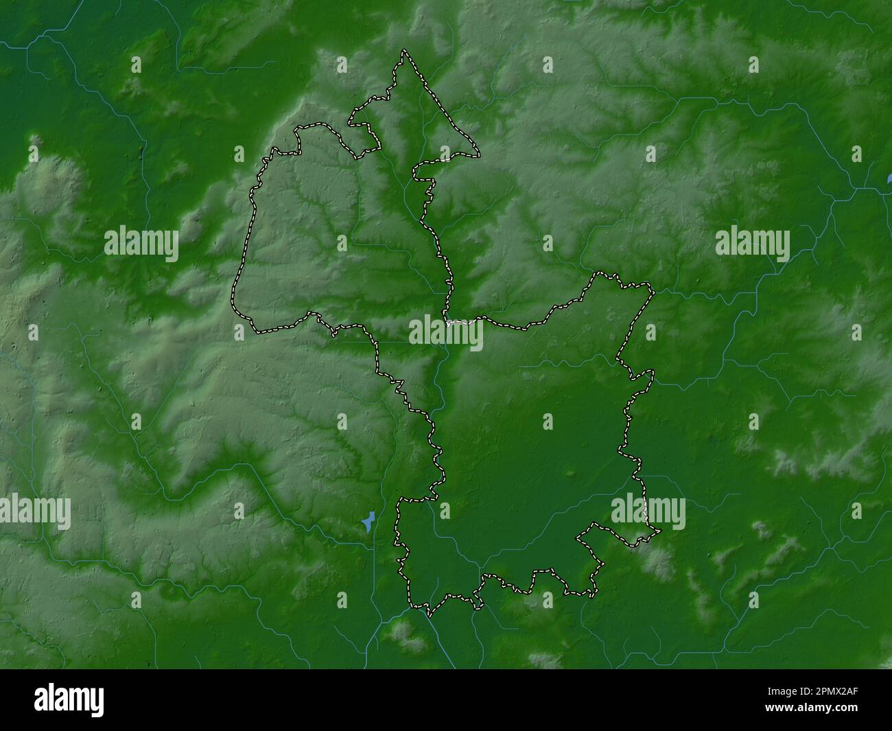 Cherwell, non metropolitan district of England - Great Britain. Colored ...