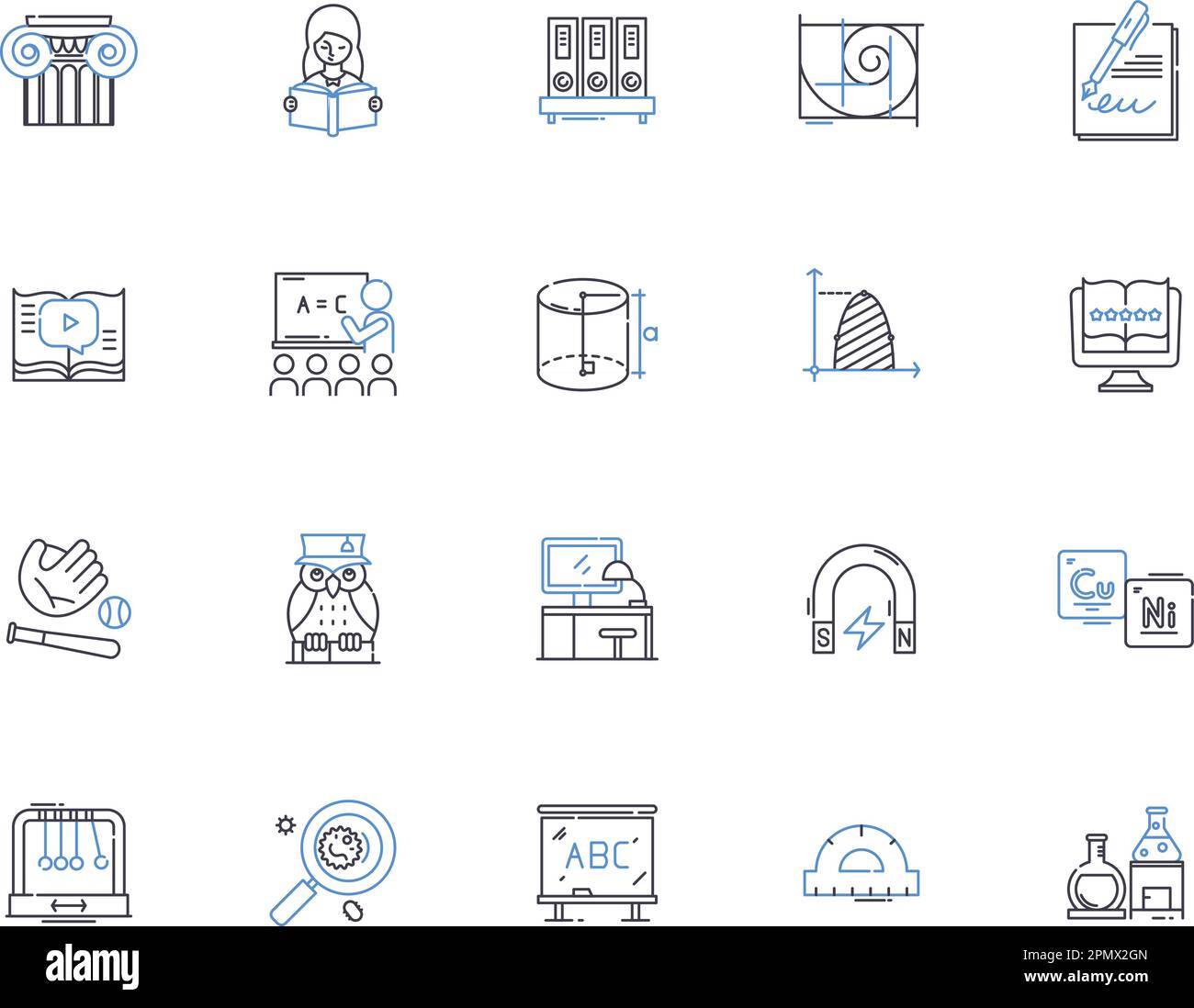 High school outline icons collection. Highschool, Education, Academics ...