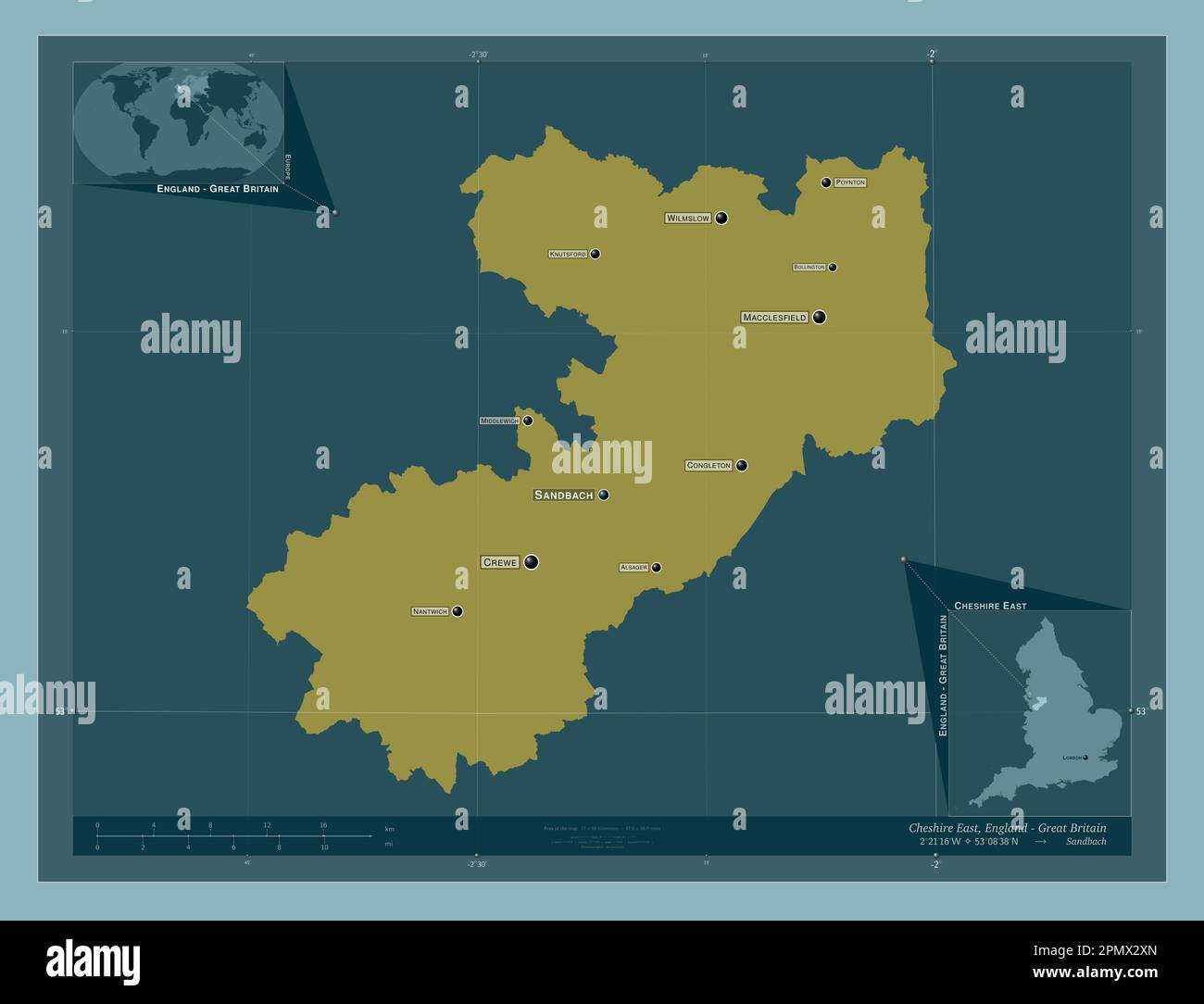Map of wilmslow hi-res stock photography and images - Alamy
