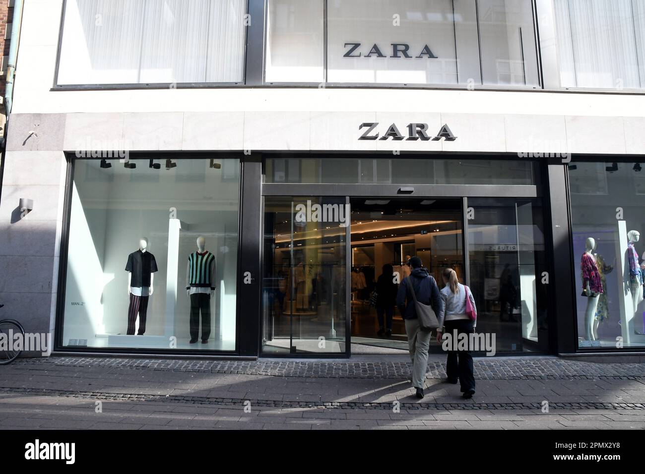 Copenhagen /Denmark/15 April 2023/Spainish retail Zara store on ...