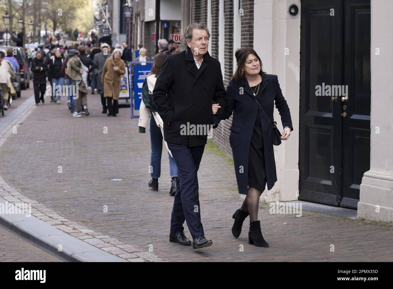 AMSTERDAM - Robert ten Brink and his wife arrive for the farewell ...